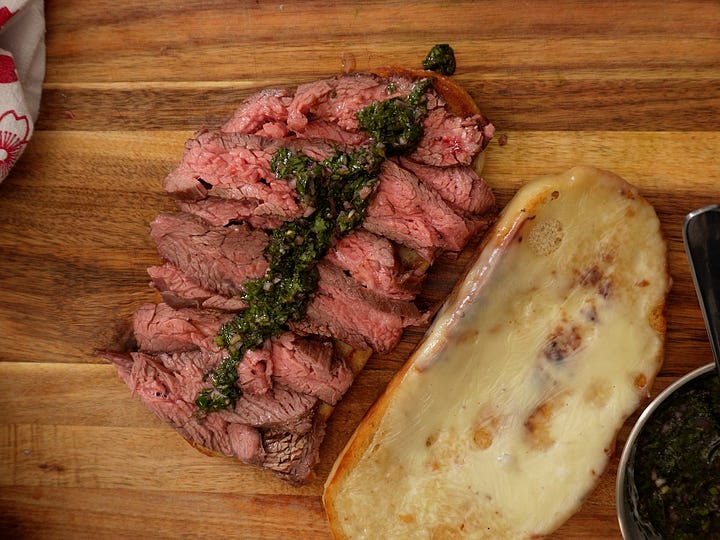 chimichurri steak sandwich but blood sugar friendly