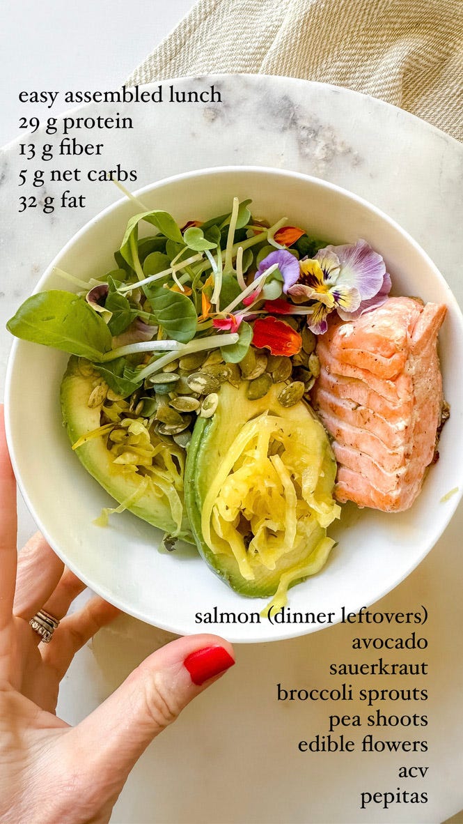 Beth Bollinger (@bethbollinger): "3 simple goals: 25-30g protein per meal, 30g+ fiber daily, 30 ...