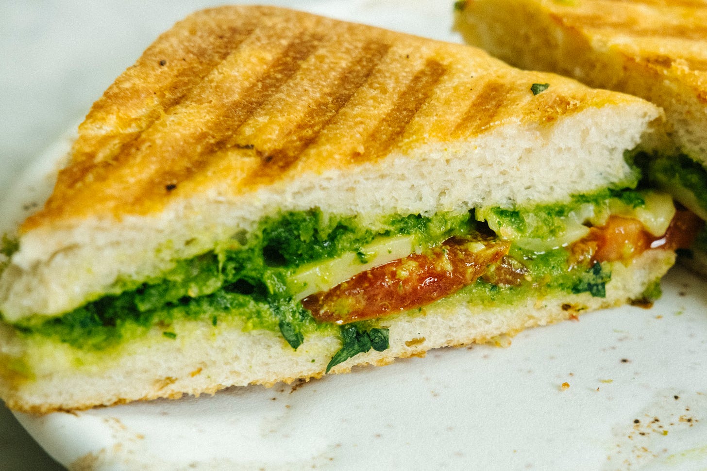 Spinach pesto panini - by Hetty Lui McKinnon
