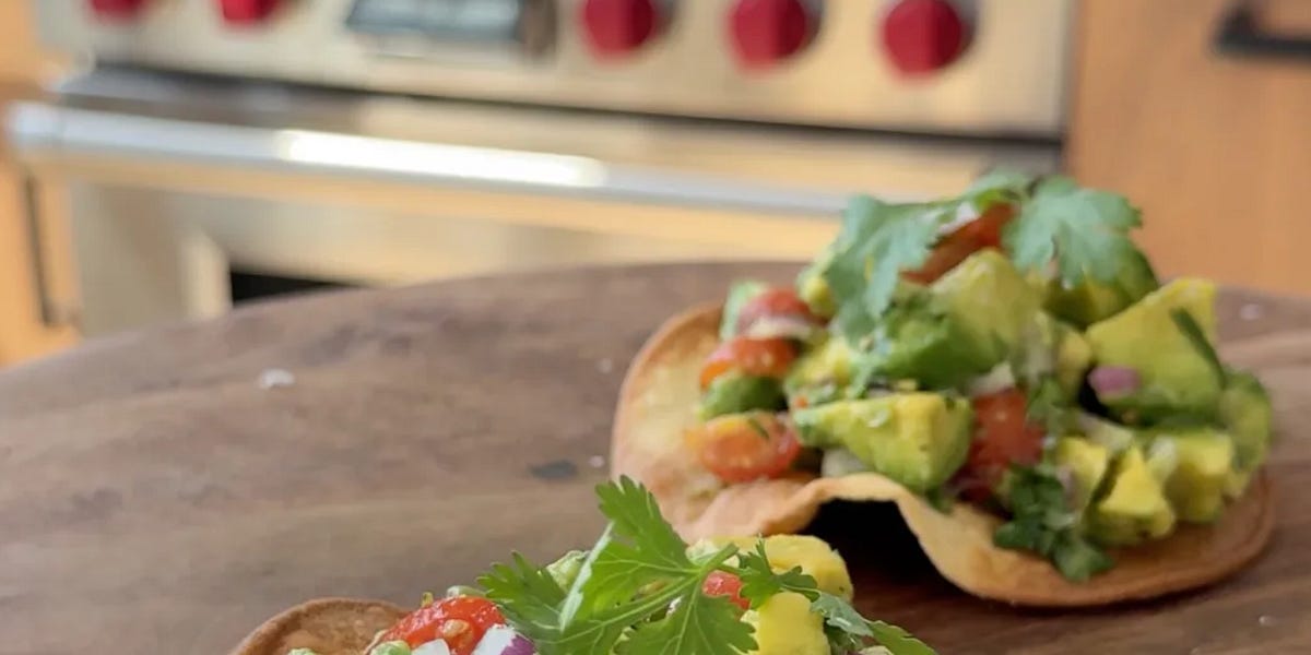 Crispy Avocado Tostadas - by Maxine Sharf - Maxi's Kitchen