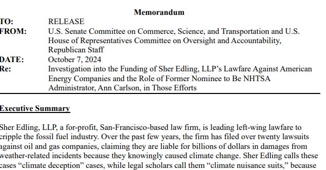 US Senate Investigation into Sher Edling - by David Zaruk