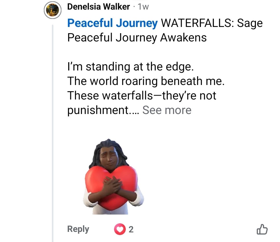 The Waterfalls Chased Me: - by Denelsia Walker