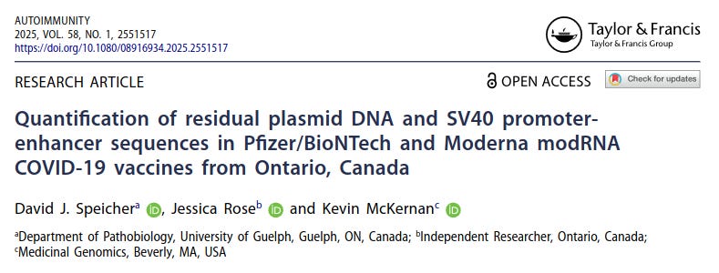 Evidence of plasmid DNA contamination in Pfizer/BioNTech and Moderna ...
