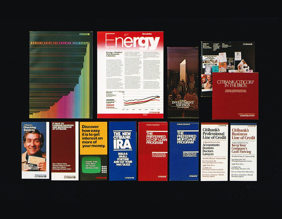 Citibank Logo, 1975 - by Richard Baird - Logo Histories