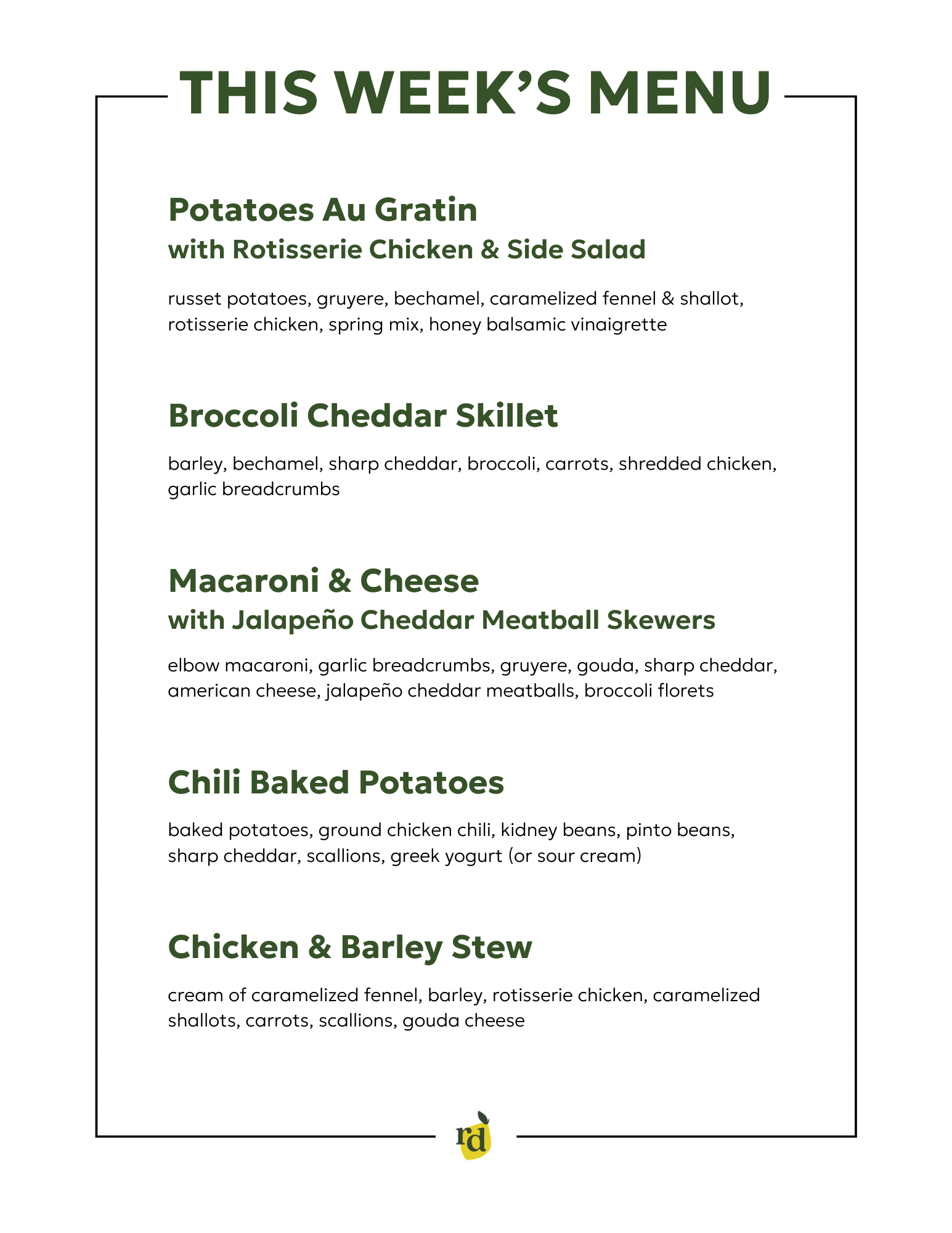 Flashback Friday: Comfort Foods Galore