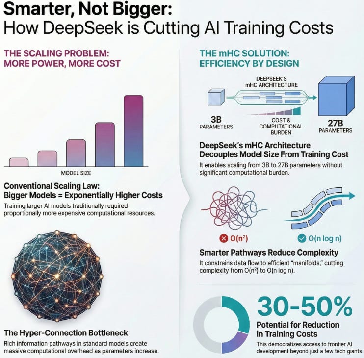 DeepSeek Cuts Model Training Costs with Novel mHC Architecture