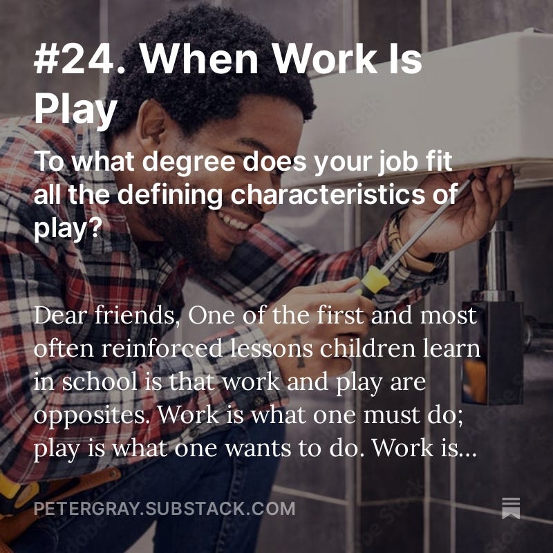 Peter Gray (@petergray): "https://petergray.substack.com/p/24-when-work ...