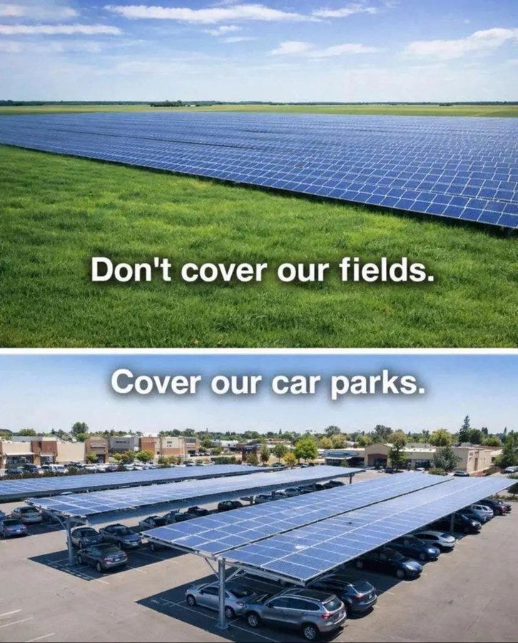 Mark R. Brown, AICP, CNU (@carfreeamerica): "Parking lots are already ...