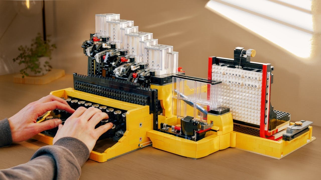 Functional Lego typewriter - by Rob Beschizza - Boing Boing