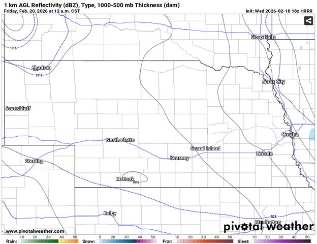 February 19th, 2026 Nebraska Weather - Snowy Thursday Inbound