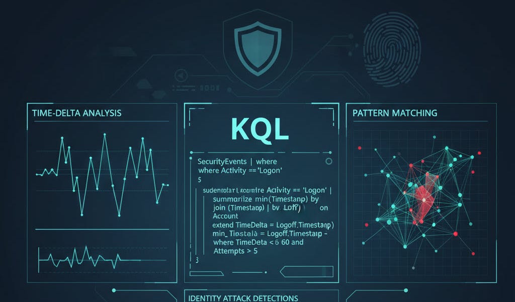 Using KQL for Time-Delta and Pattern Matching in Identity Attack Detection