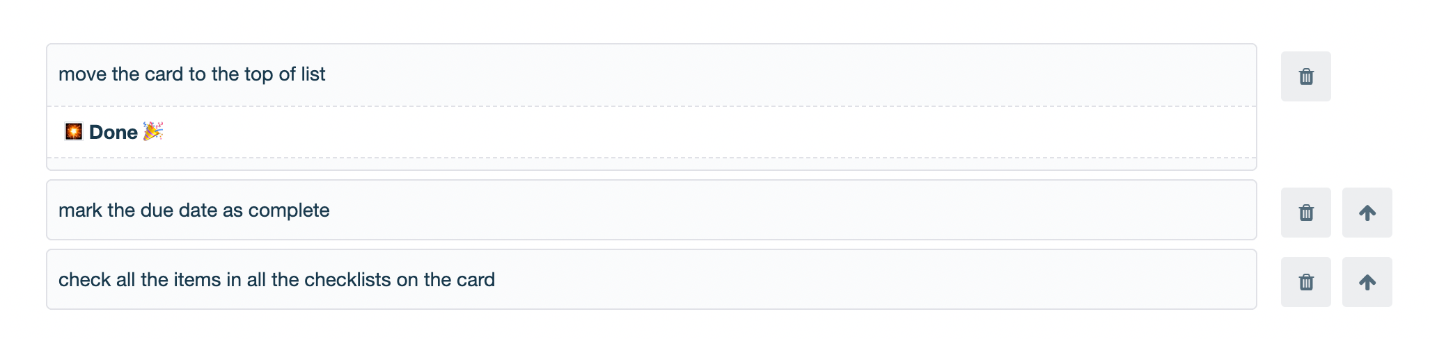 Complete your Trello cards with one click
