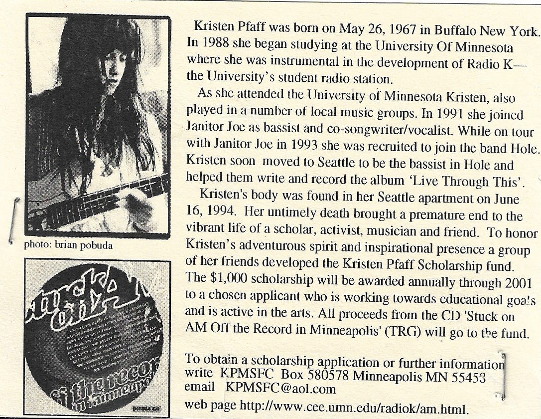 Final chapters of 'I Know How To Live': The Life of Kristen Pfaff