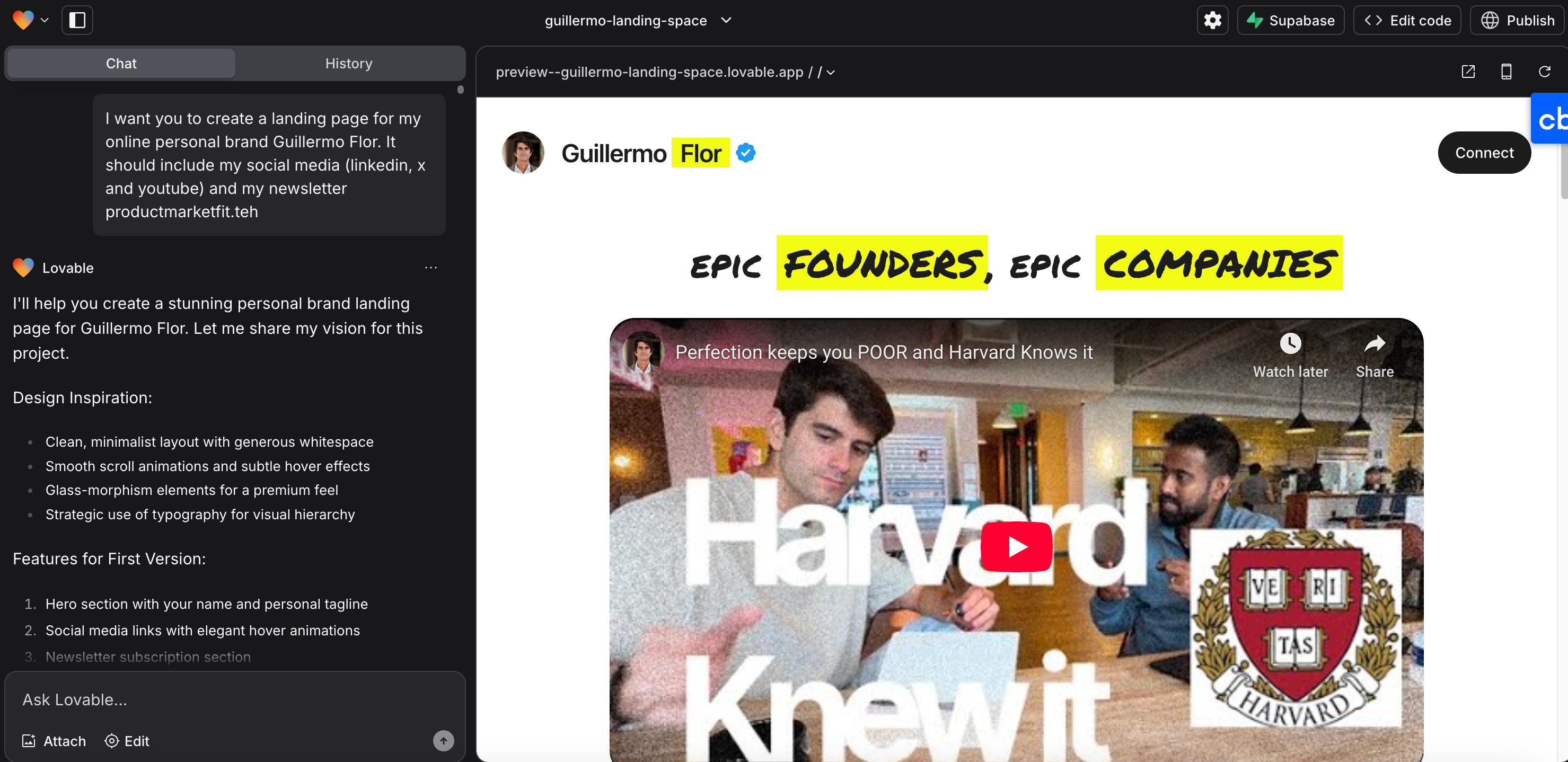 I built my dream website using AI (Lovable) in only 1 afternoon and how ...