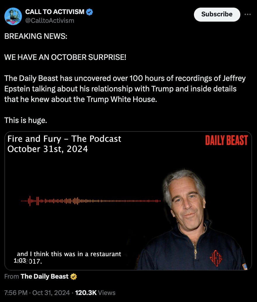 Surprise! 100 hours of newly uncovered audio of Epstein talking about ...