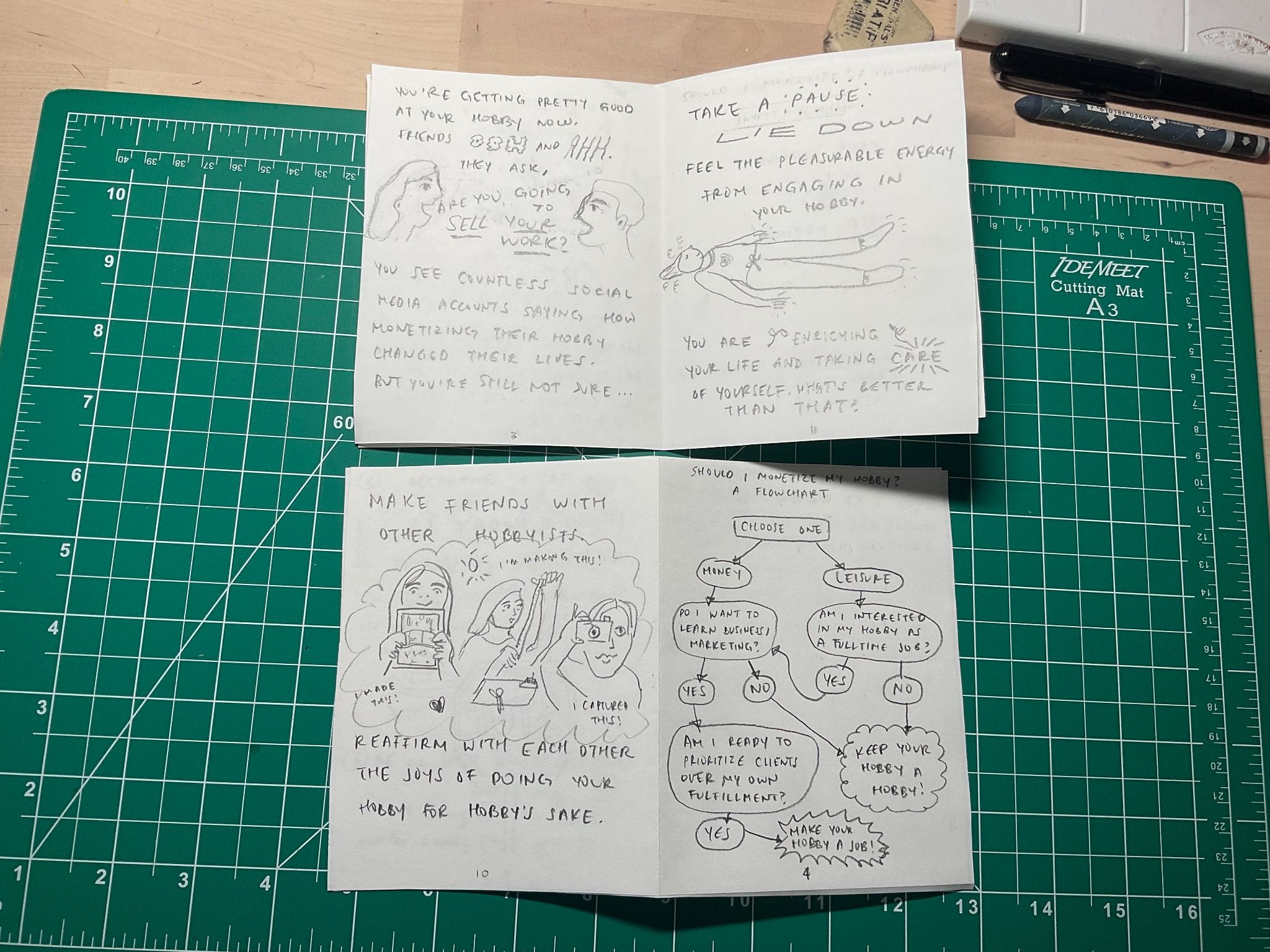 How to make a booklet zine - by Carolyn Yoo - SEE YOU
