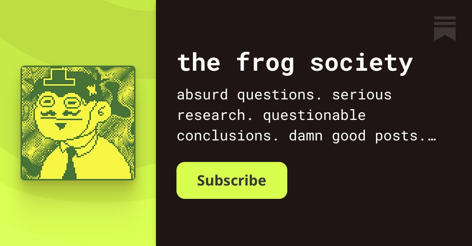 the frog society | Duy Le | Substack
