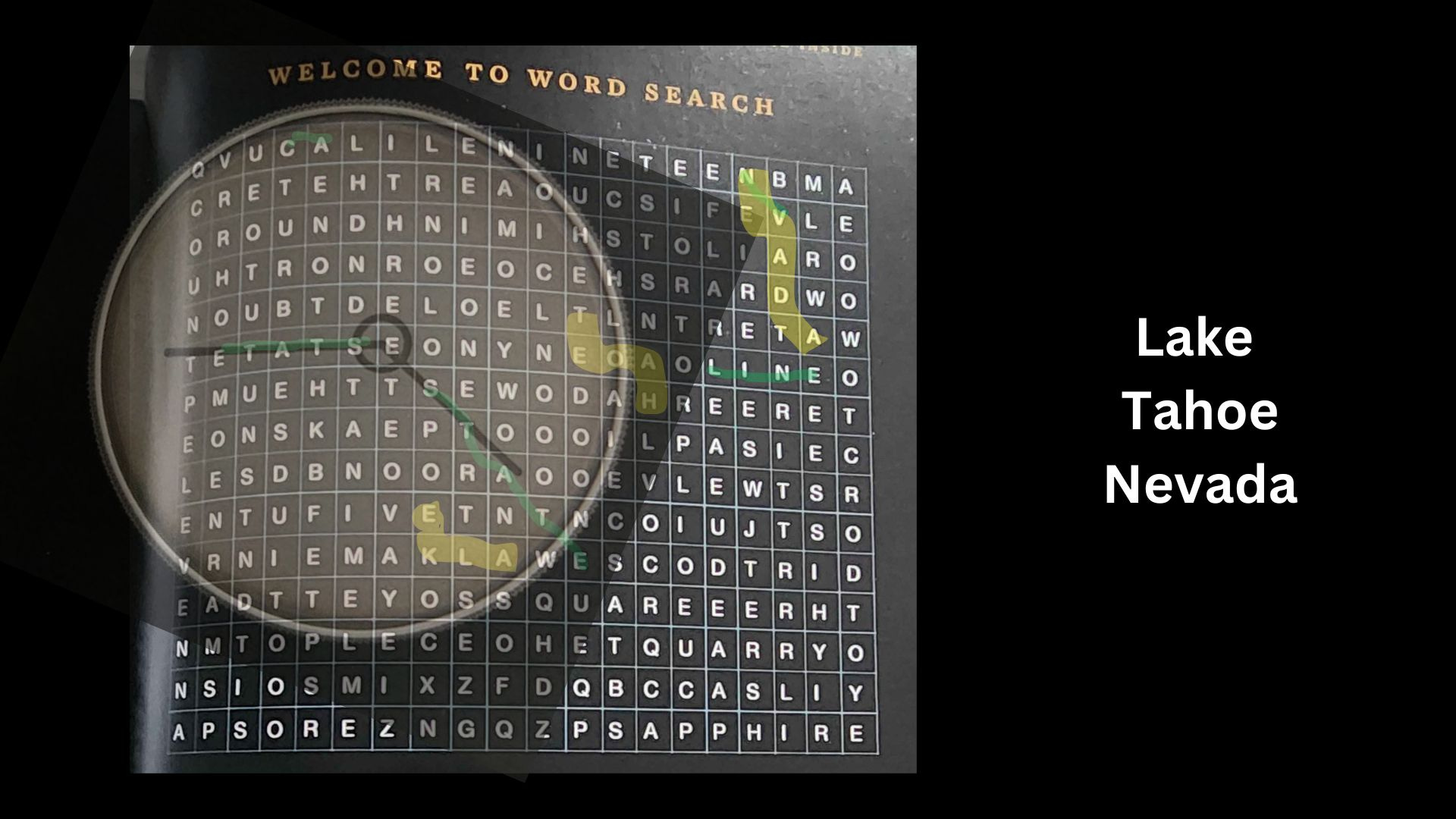 Word Search Secret Message in There's Treasure Inside