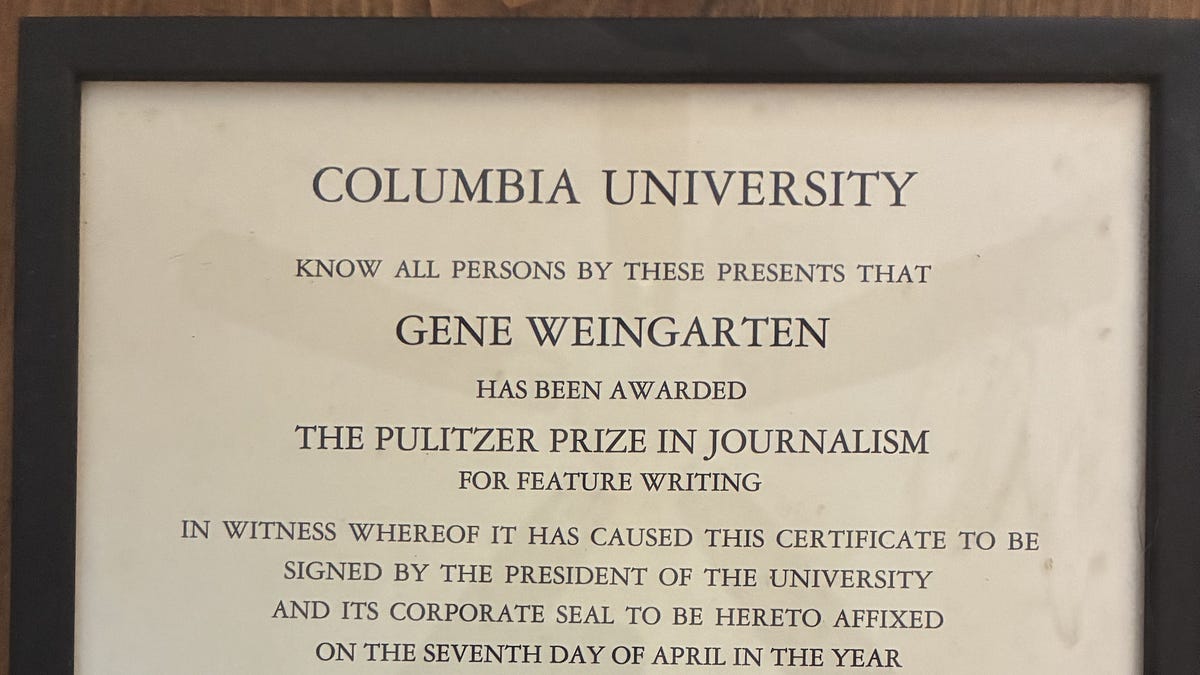 Comments - Mr. President, Here is My Pulitzer Prize. Take It.
