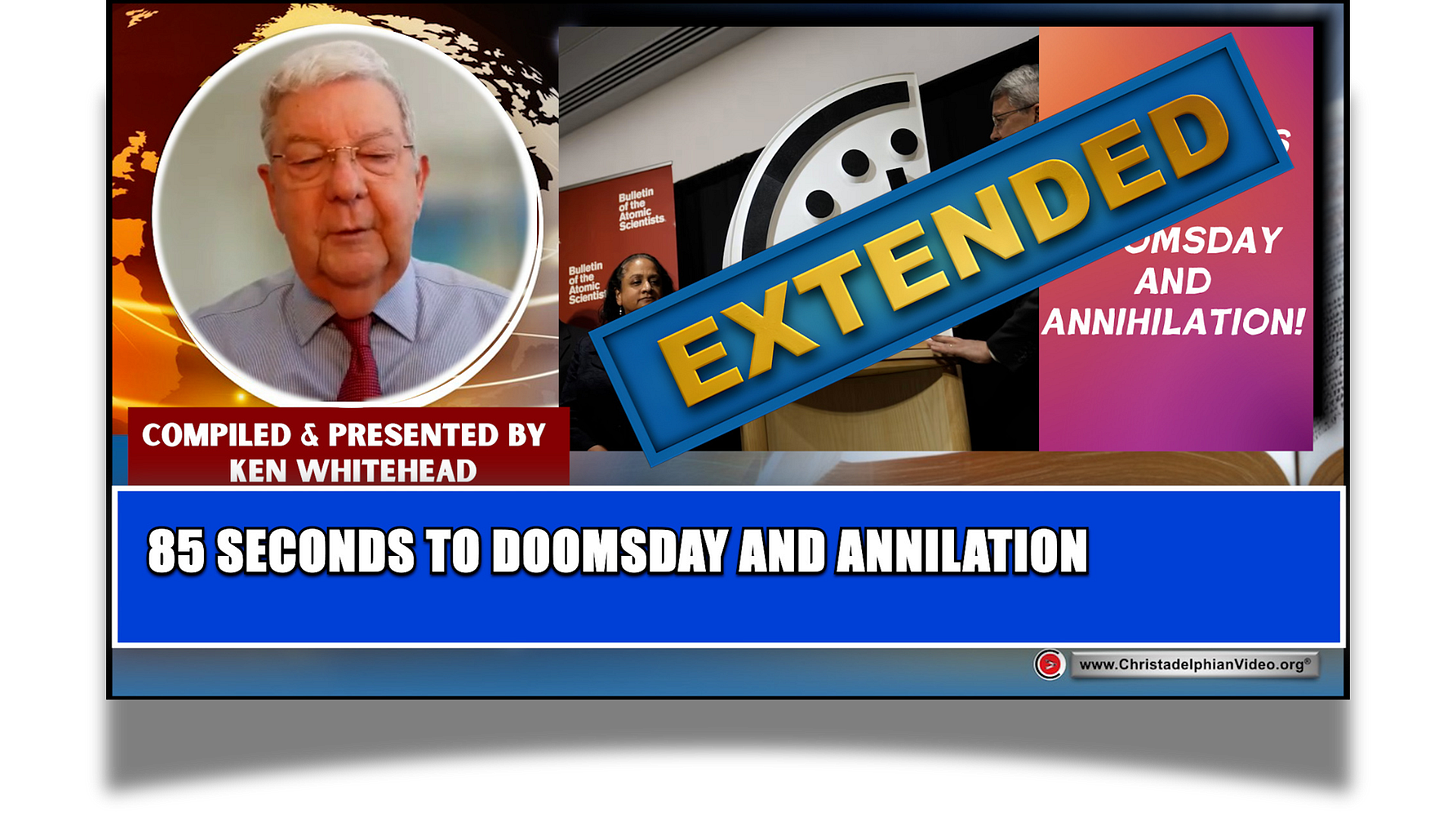 Watchman Report Extended: BREAKING - Doomsday Clock now 85 Seconds to ...
