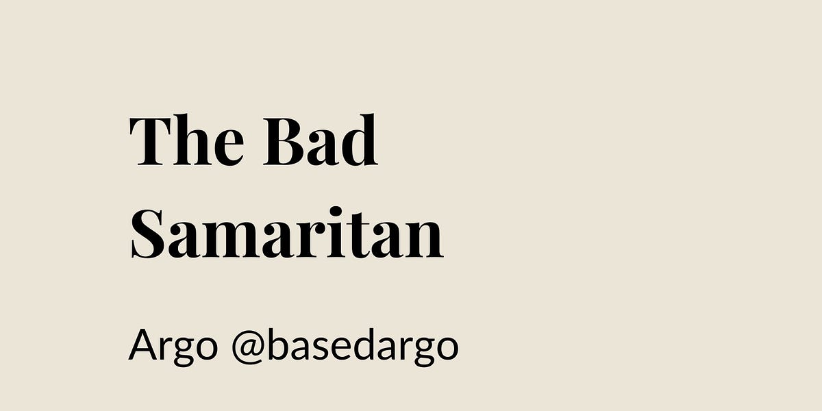 The Bad Samaritan - by Argo - Dialogues