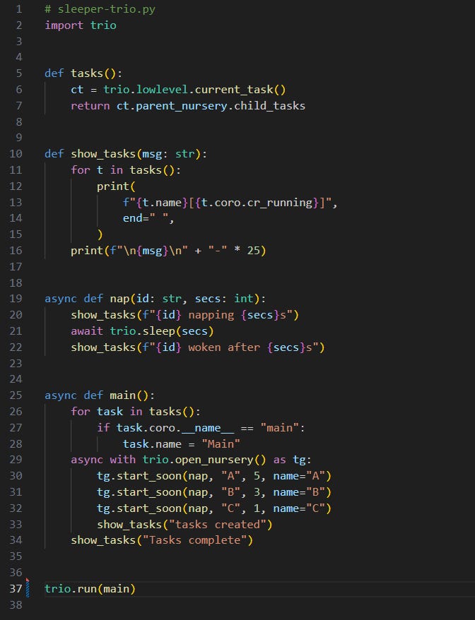 Python 3.11 asyncio.TaskGroup - by Bruce Eckel