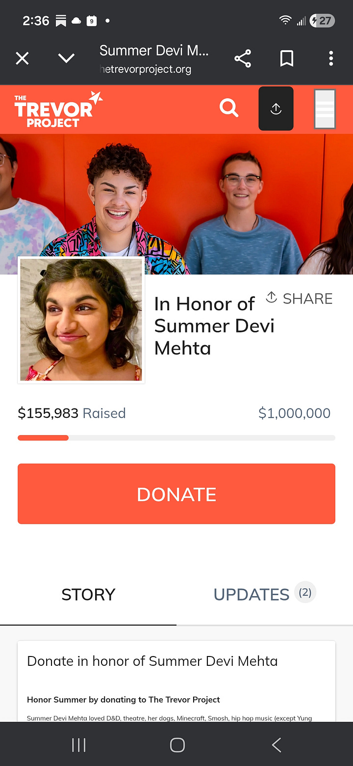 Asha "Ash" Mehta, Nonbinitarian Theybling of Dead Names #93, Blowing Up ...