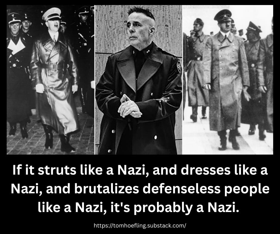 Tom Hoefling (@tomhoefling): "If it struts like a Nazi, and dresses ...