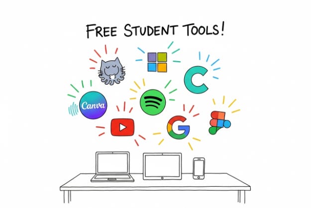 Free Tools and Subscriptions Every College Student Should Grab in 2025