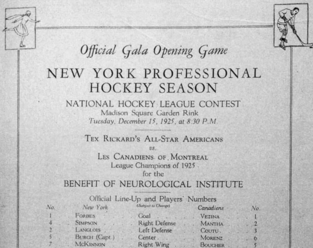 Remembering New York’s First NHL Team
