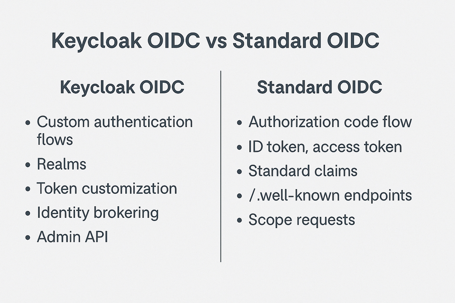 Understanding Keycloak OIDC vs Standard OIDC