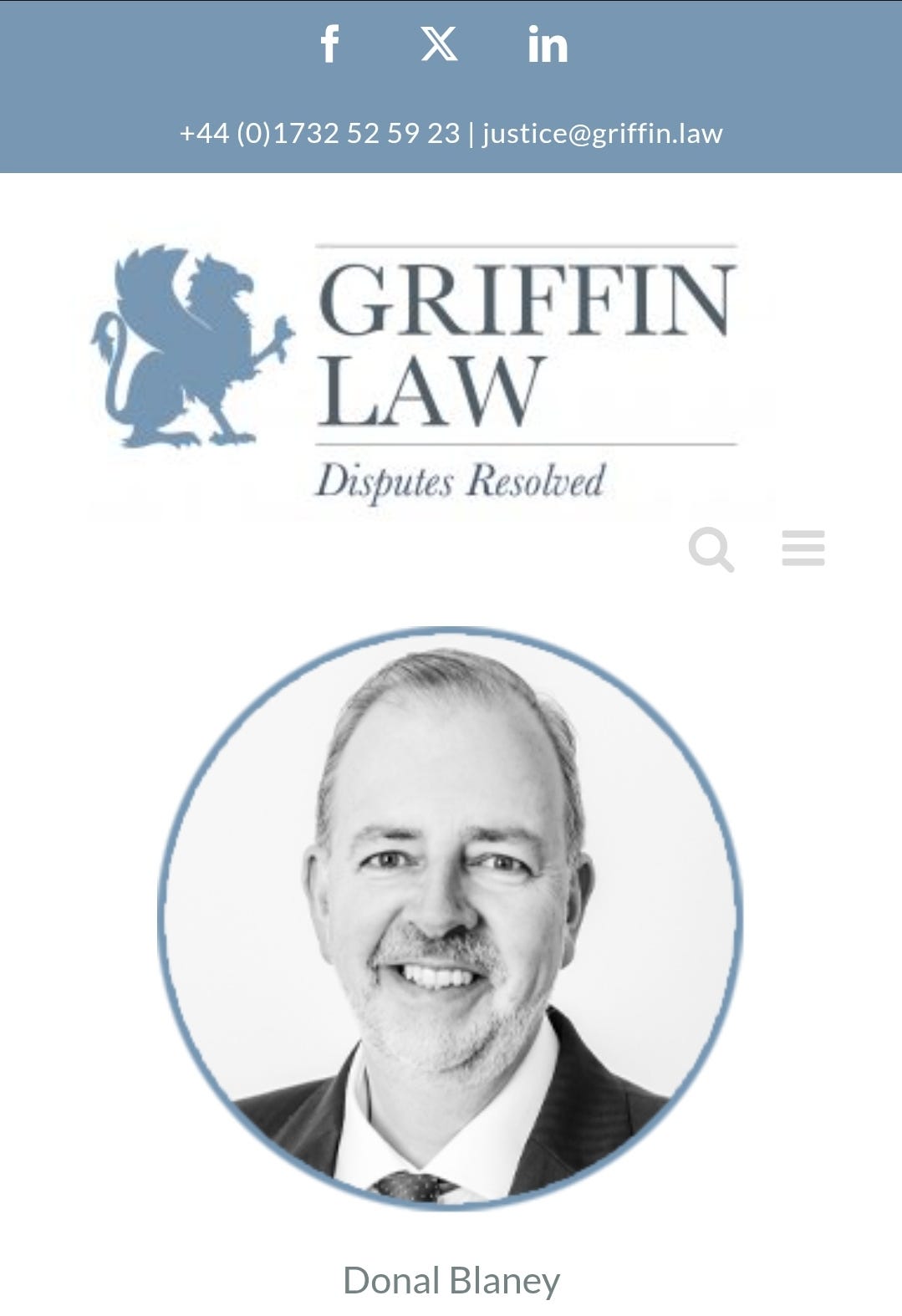 Donal Blaney is the founder of Griffin Law. Donal worked in the City of ...