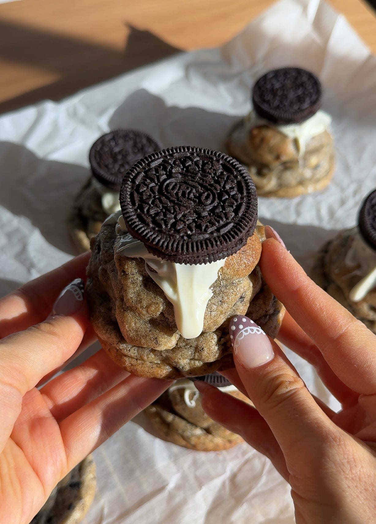 chunky oreo nyc cookies - by michelle - Maple Butter Bakes