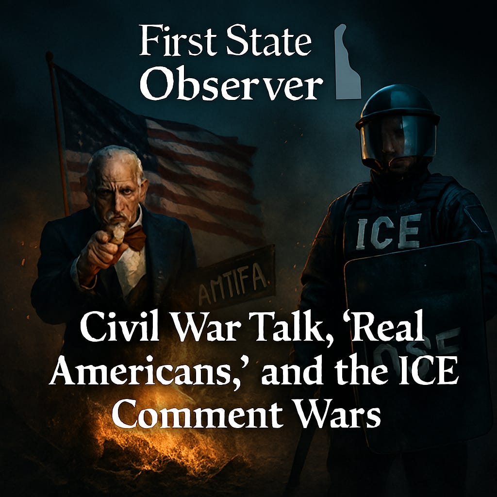 Civil War Talk, ‘Real Americans,’ and the ICE Comment Wars