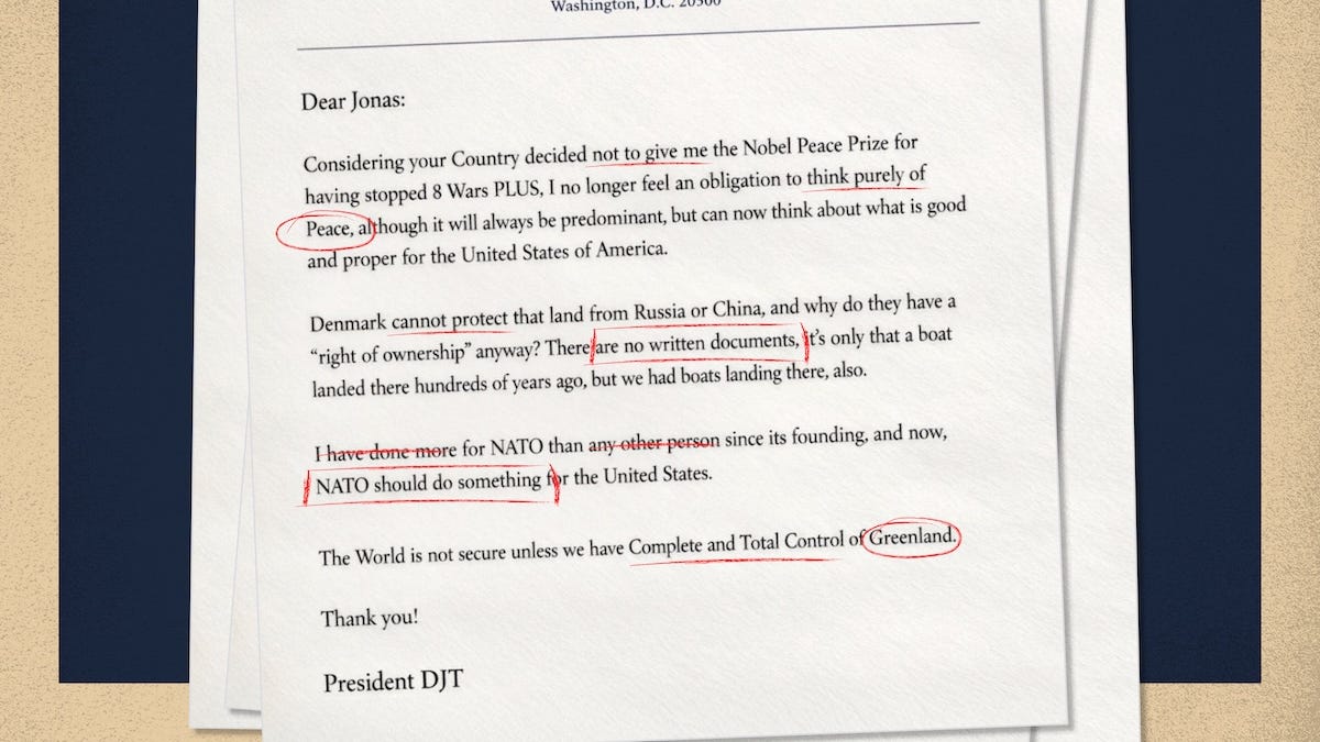 Comments - Trump’s Greenland Letter, Annotated