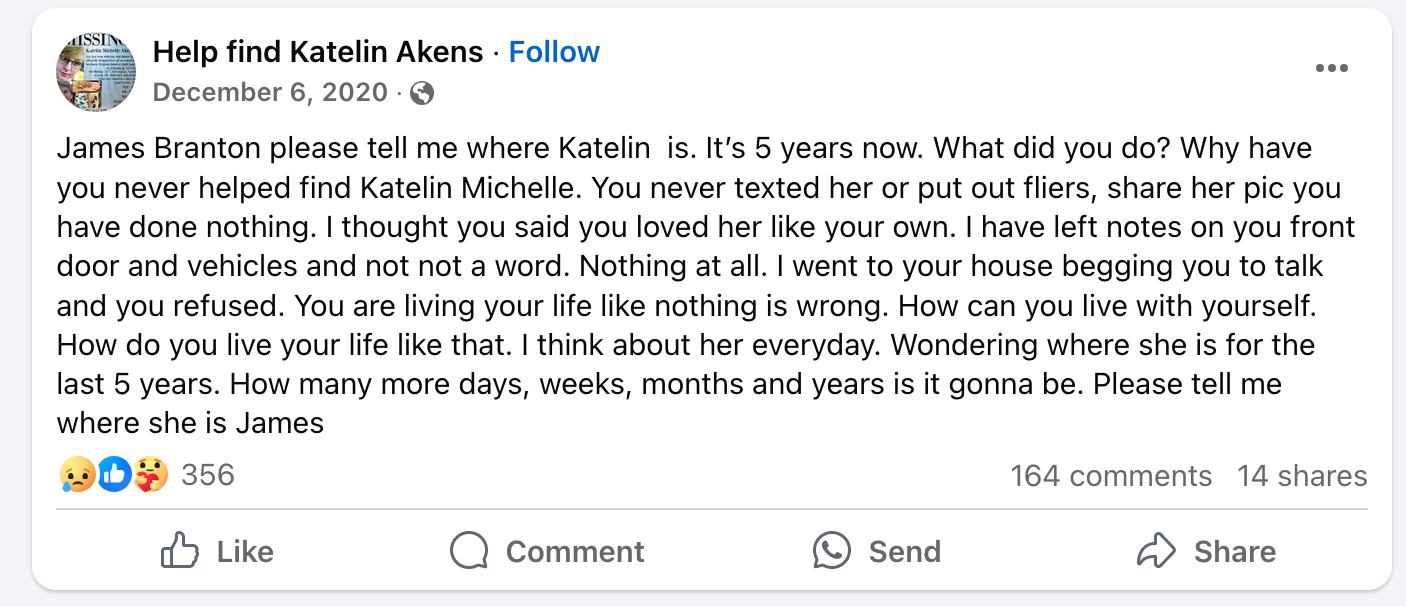 Vanished: The Mysterious Disappearance of Katelin Akens