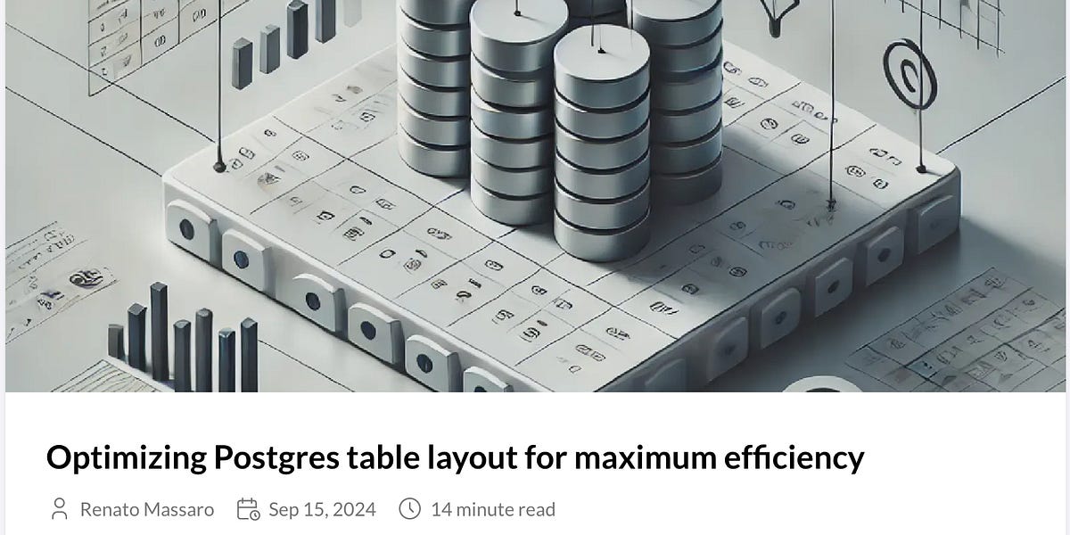 AI 摘要：Optimizing Postgres table layout for maximum efficiency