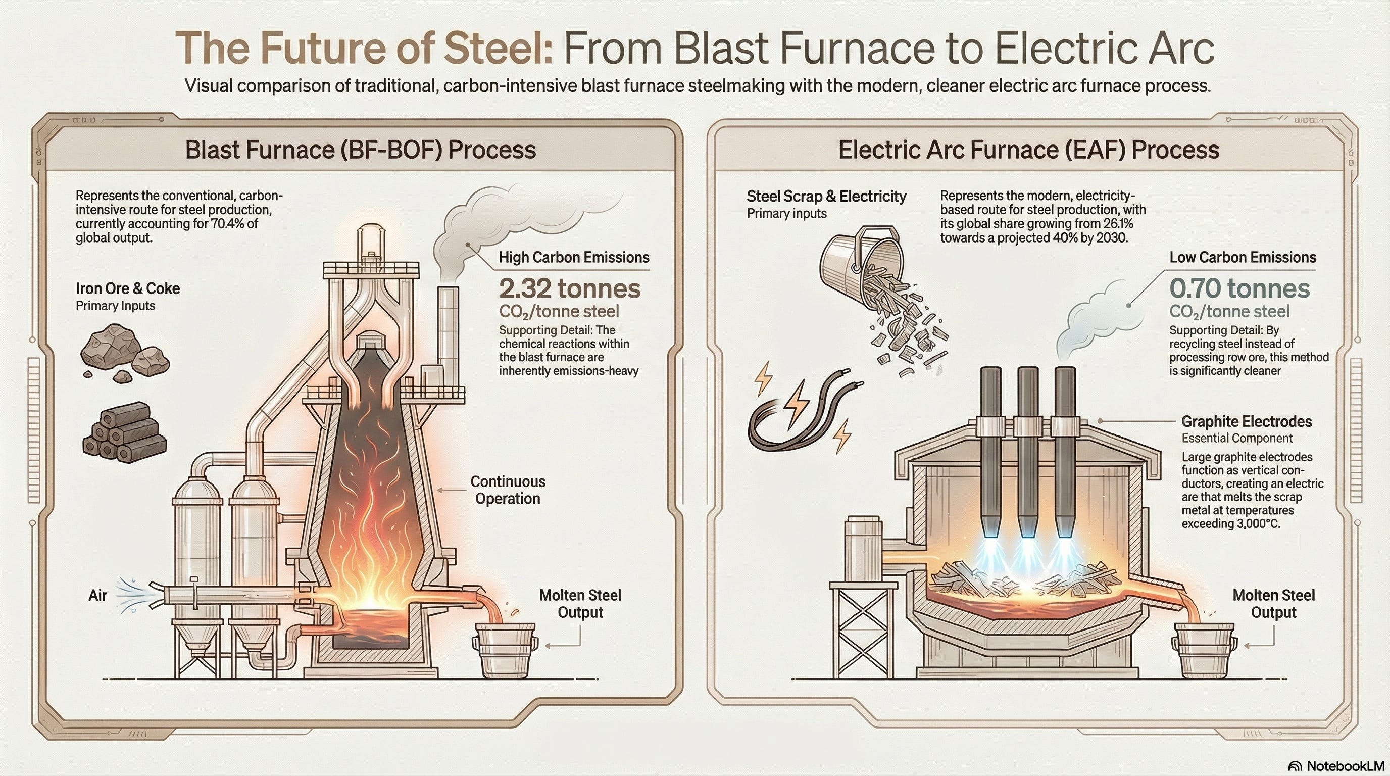 Graphite Electrodes in Electric Steelmaking: Industry Structure & Cycles