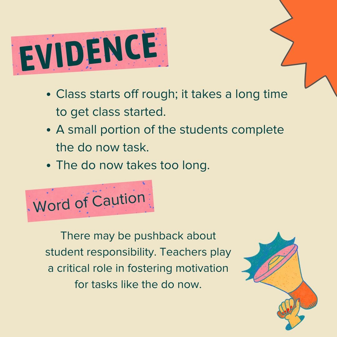 Action Step of the Week: Monitor the Do Now