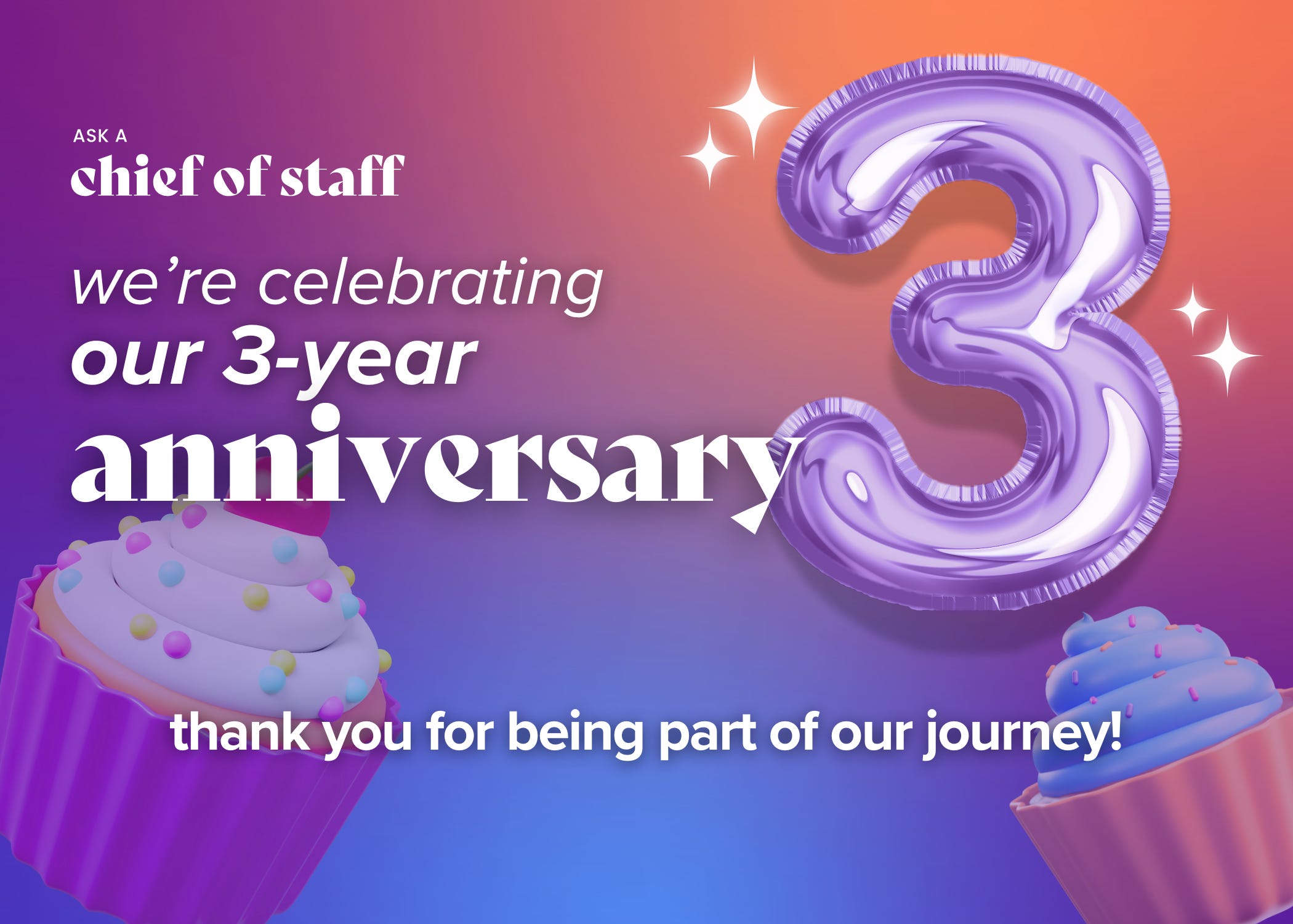 It's the 3rd Anniversary of Ask a Chief of Staff! 🎉