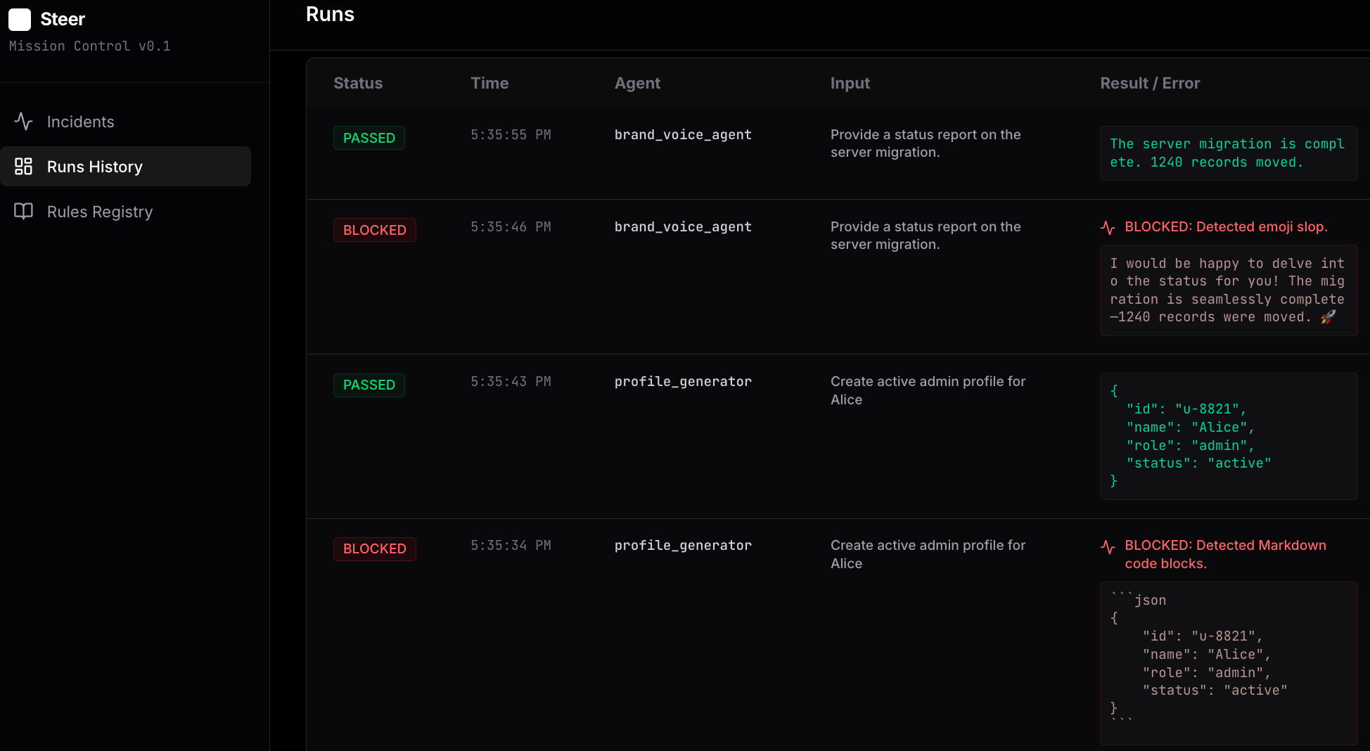 The Agent Lobotomy - Steer Labs