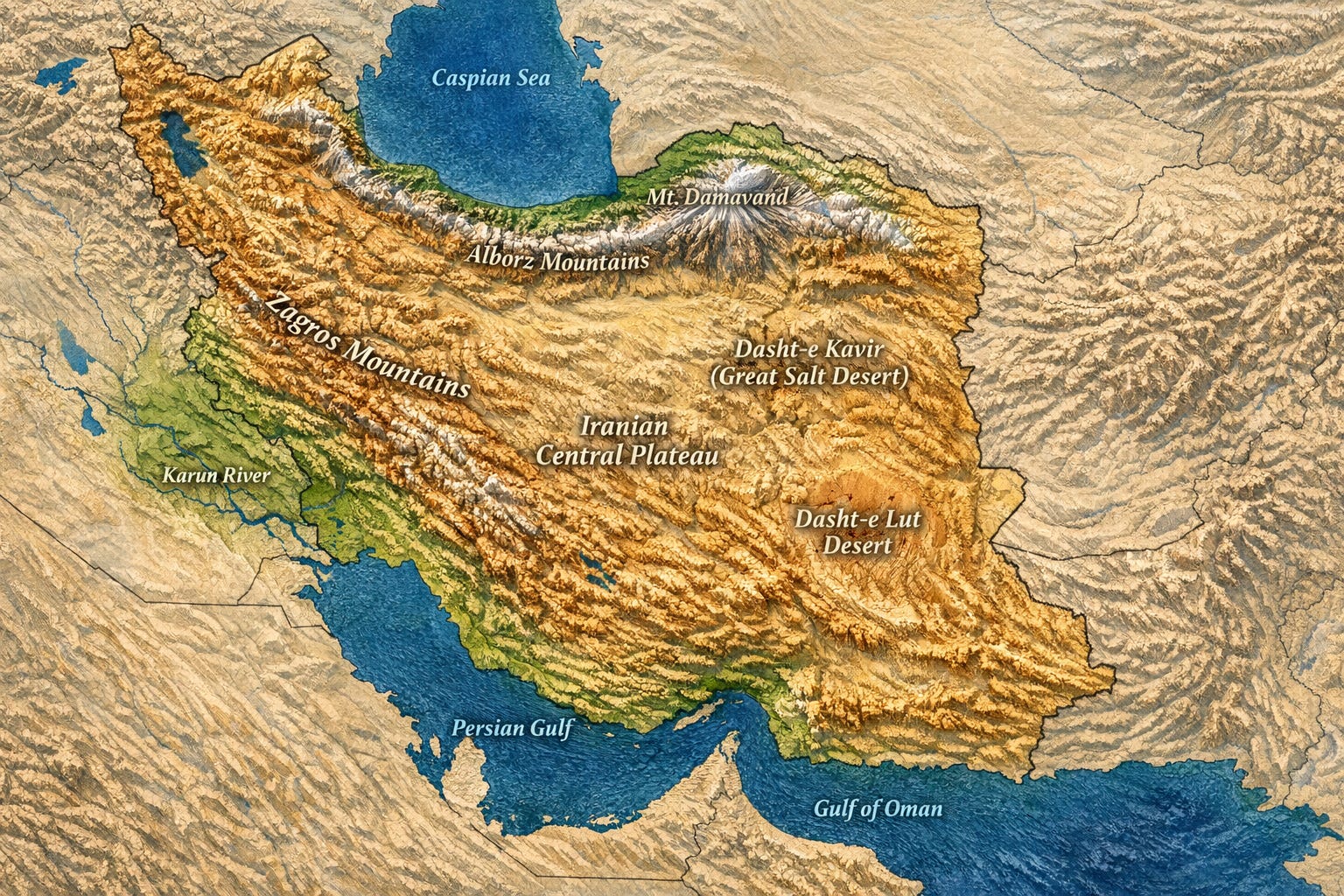 The Iranian Plateau - A Natural Fortress