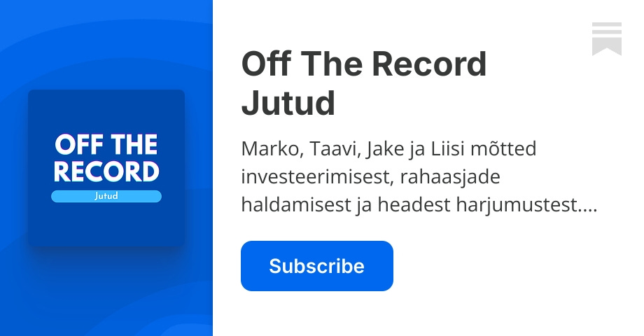 Off The Record Jutud | Marko Oolo | Substack