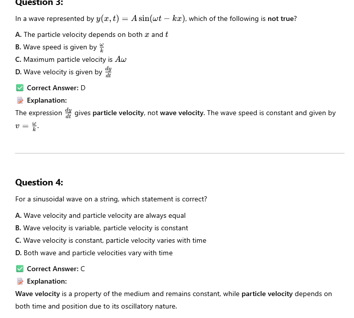 Understanding the Difference Between Particle Velocity and Wave ...