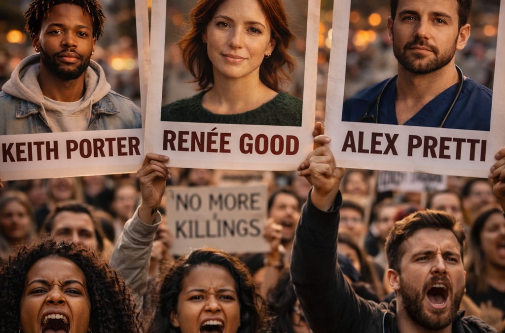 Kieth Porter, Renée Good, Alex Pretti & ICE brutal Killings!