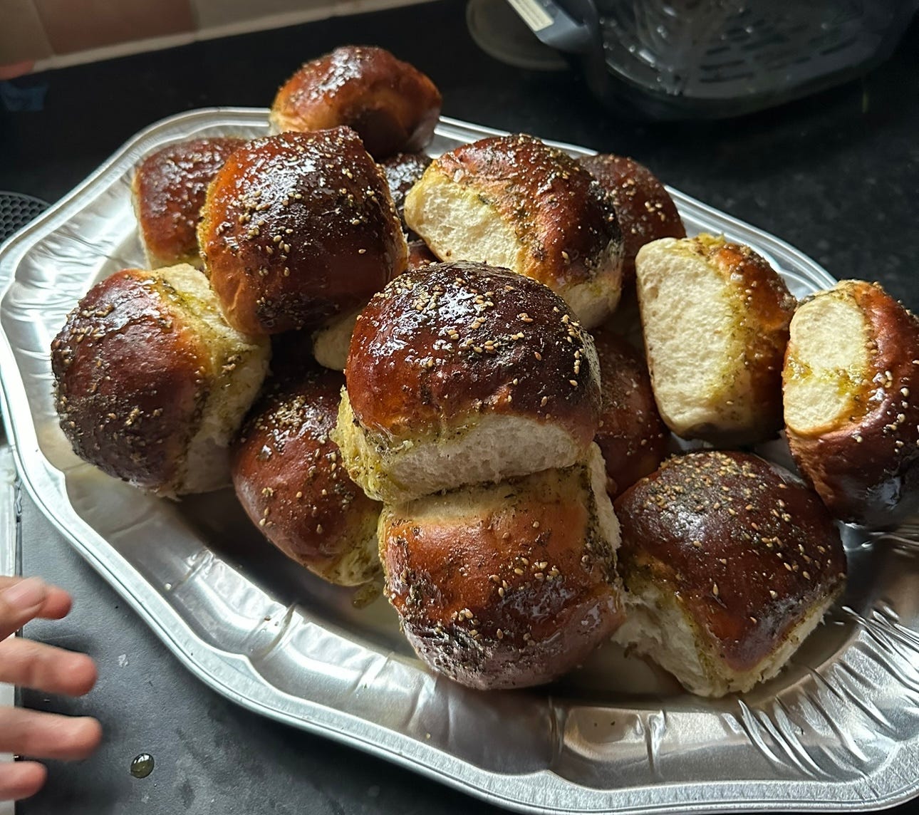 Za'atar Milk Bread Rolls - by Laila Mirza