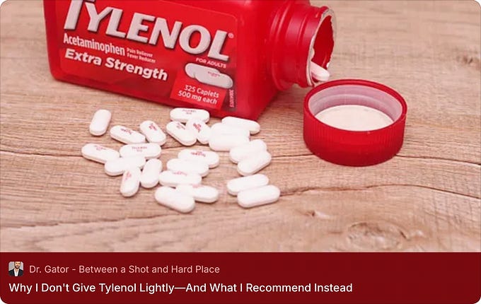 Dr. Gator (@drjoelgator): "New Post: Tylenol—Helpful or Harmful?It’s ...