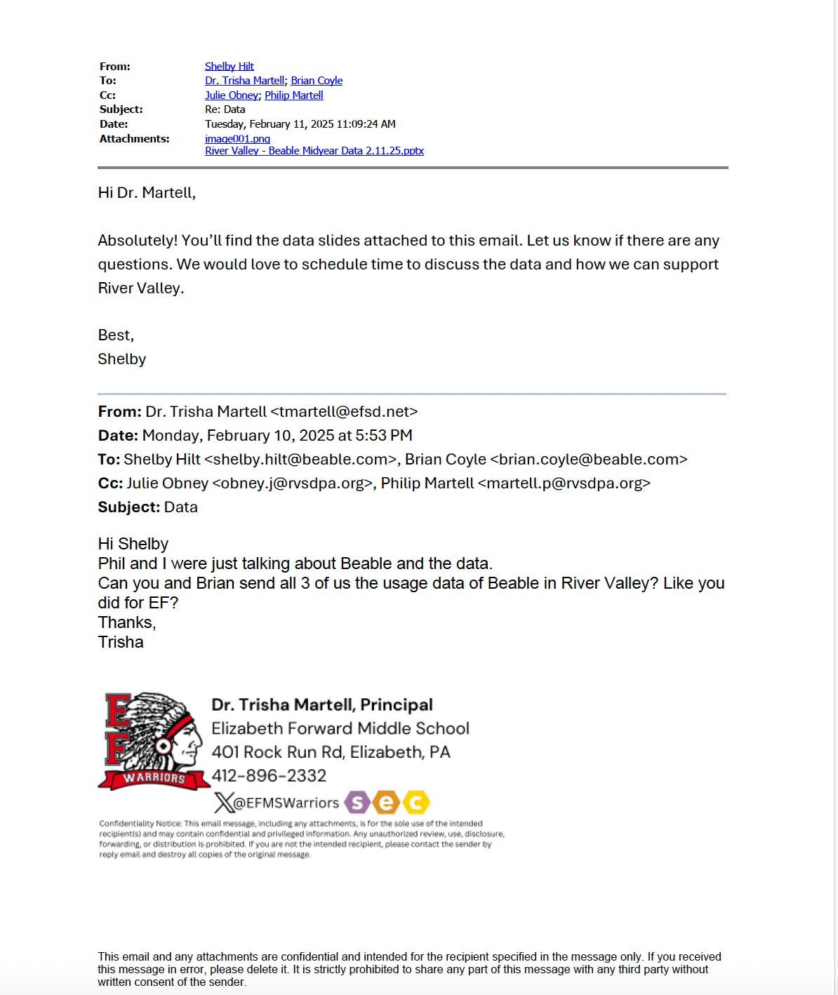 Student Data Between EFSD and RVSD: Emails, Approvals, and Open Questions