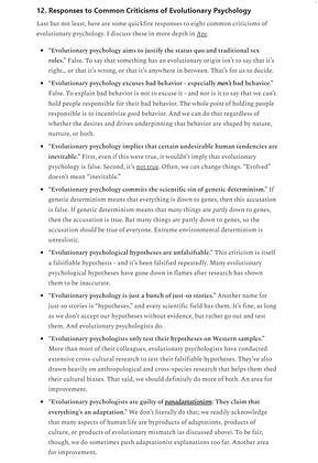 evolutionary psychology examples