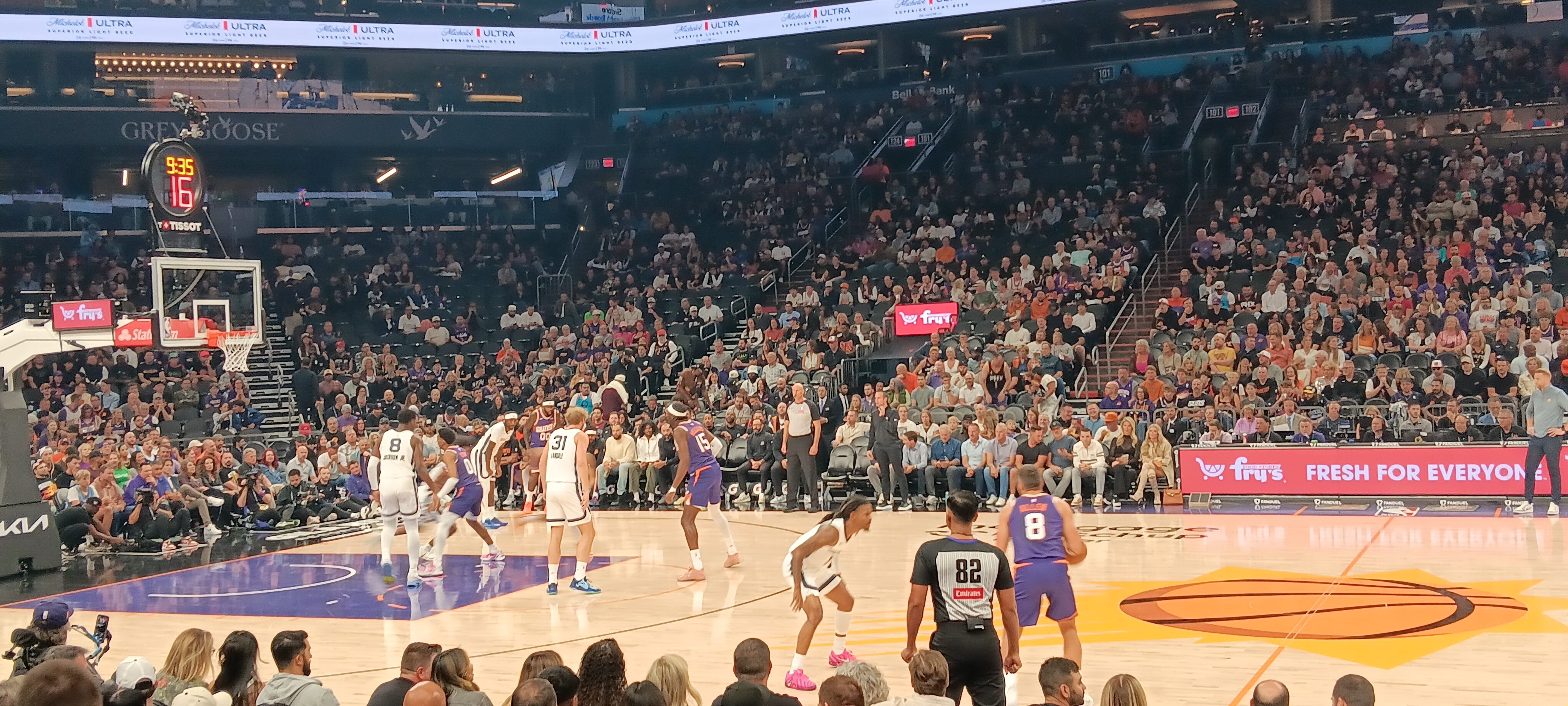From the Arena : Phoenix Suns vs. Memphis Grizzlies